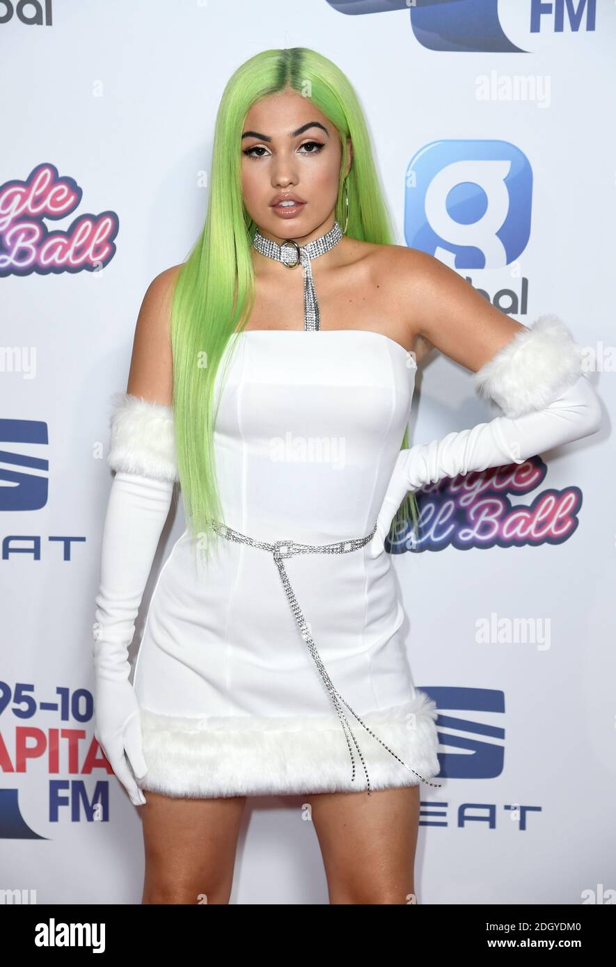Mabel during the media run on day two of Capital's Jingle Bell Ball ...