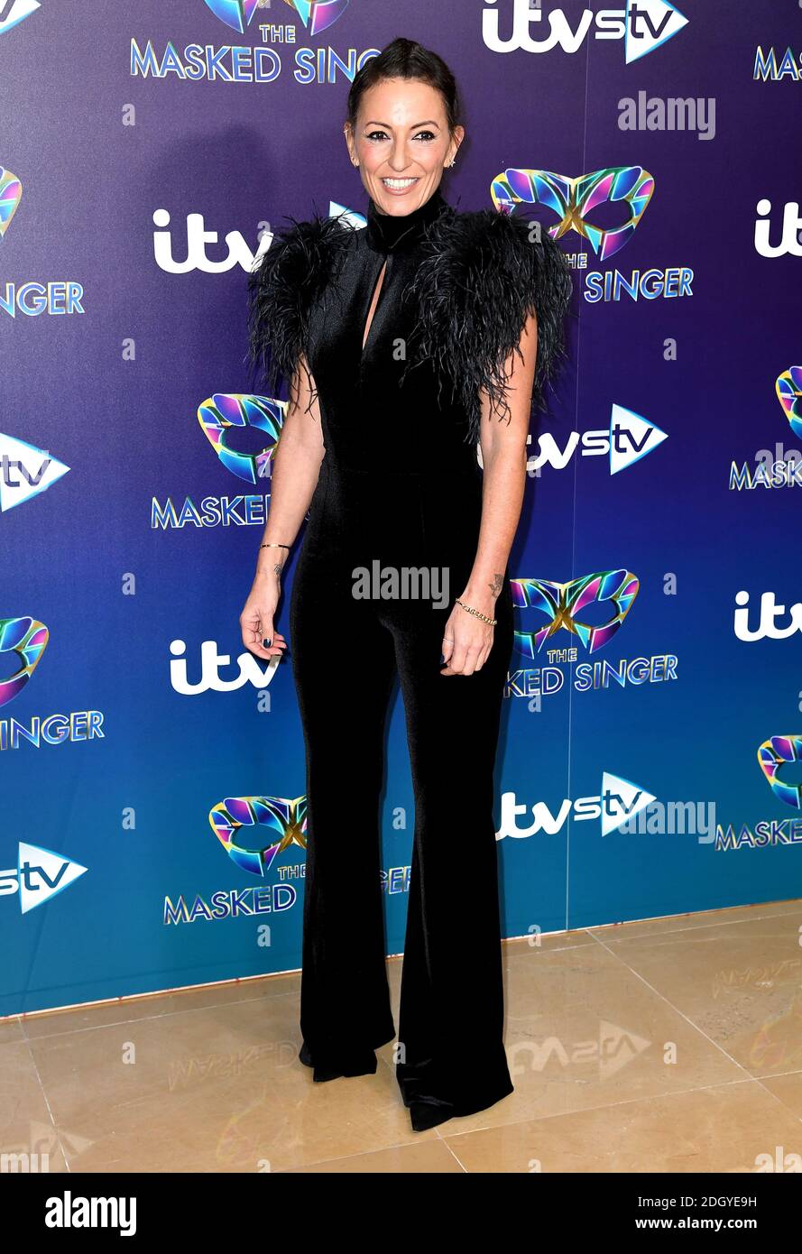 Davina McCall attending The Masked Singer press launch at The Mayfair ...