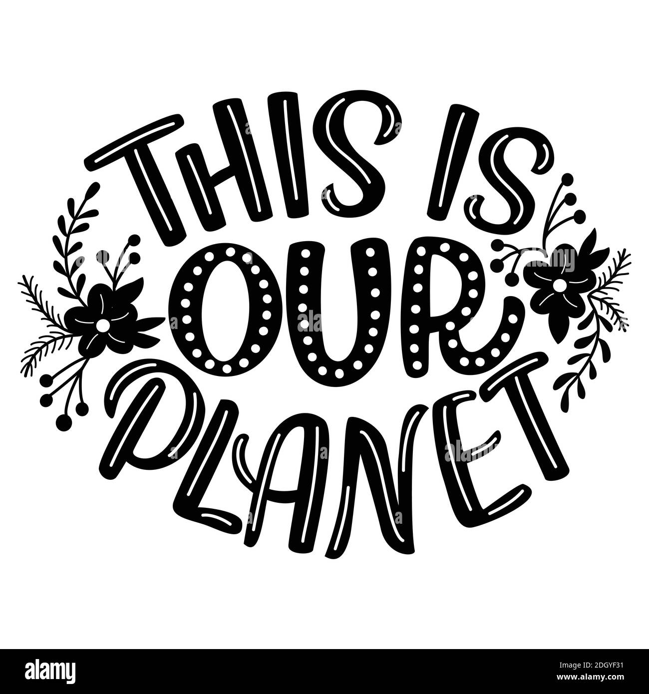 Vector image with inscription - this is our planet Stock Vector Image ...