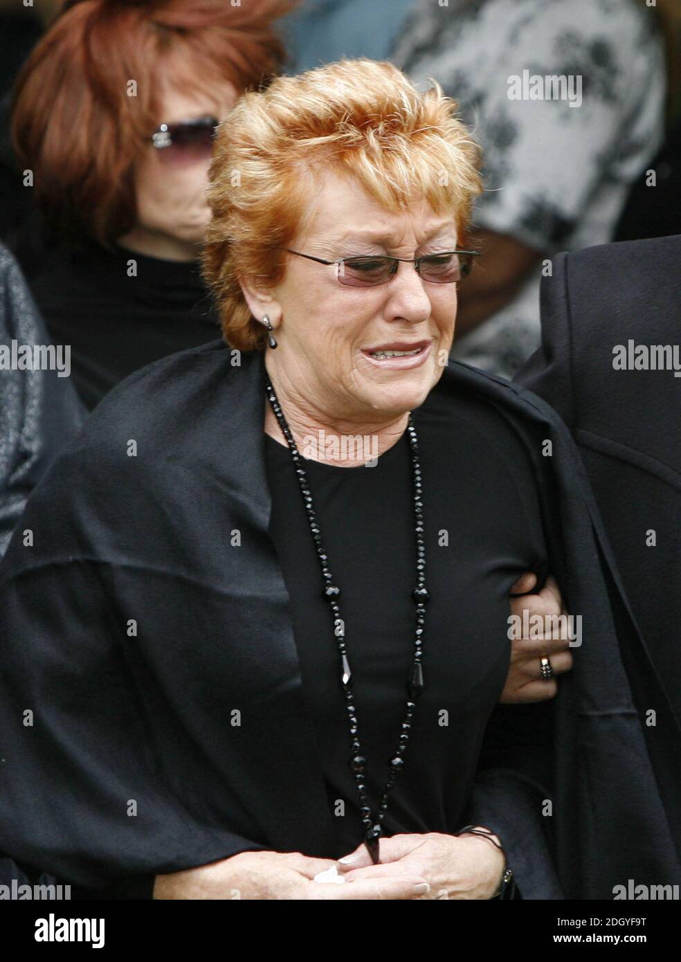 Mike Reid's widow Shirley arrives at the funeral of her late husband ...