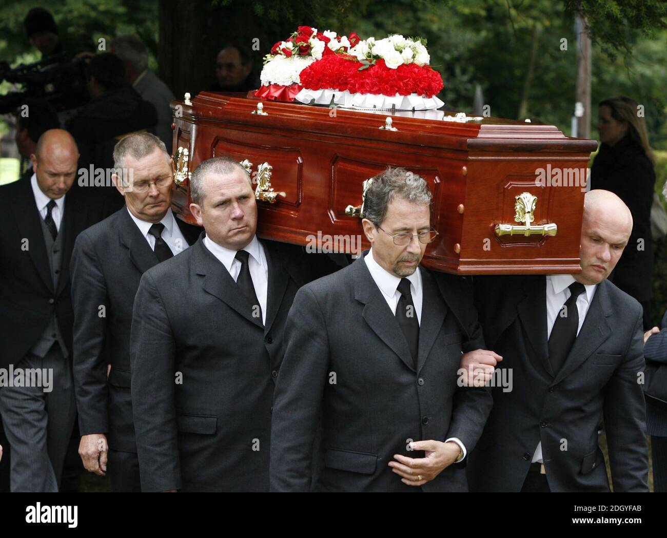 The funeral of Mike Reid, held at the Little Easton Parish Church in ...