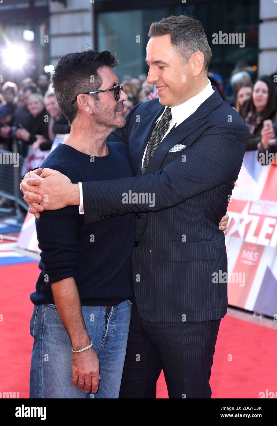 Simon Cowell and David Walliams arriving at the Britain's Got Talent ...