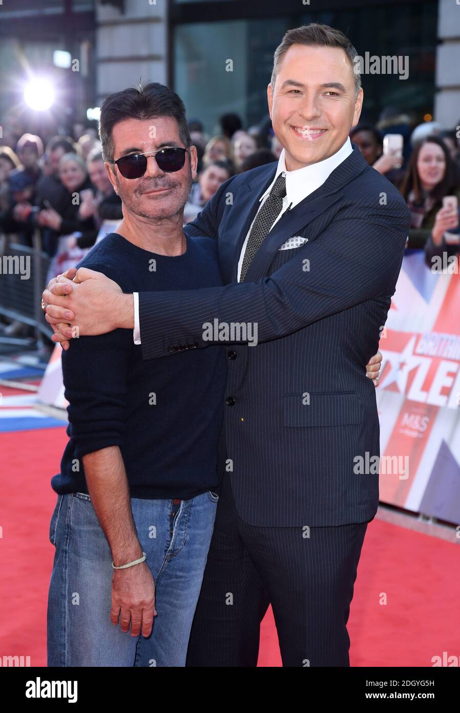 Simon Cowell and David Walliams arriving at the Britain's Got Talent ...