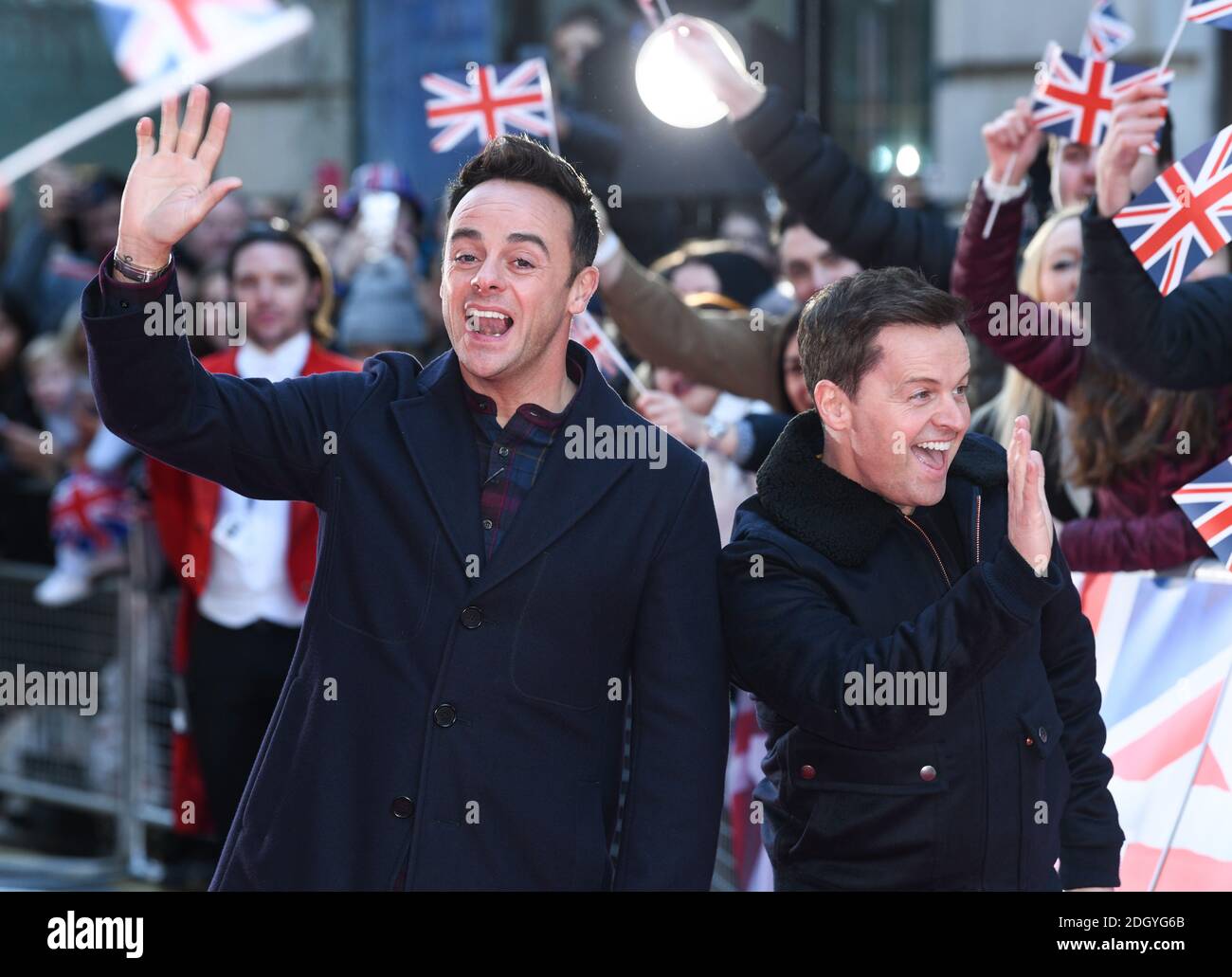 Ant McPartlin and Declan Donnelly arriving at the Britain's Got Talent ...