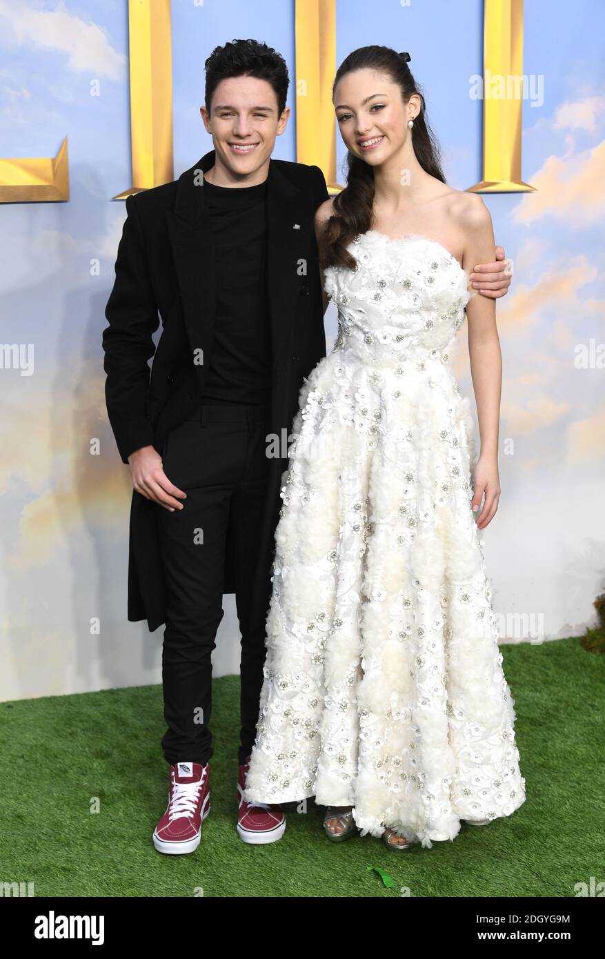 Harry Collett and Carmel Laniado attending the Dolittle premiere ...