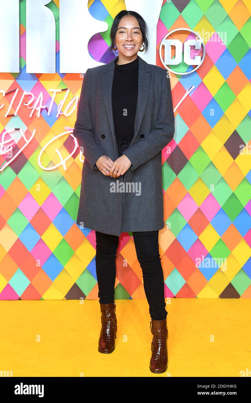 Yasmin Evans attending the Birds of Prey World Premiere held at The ...