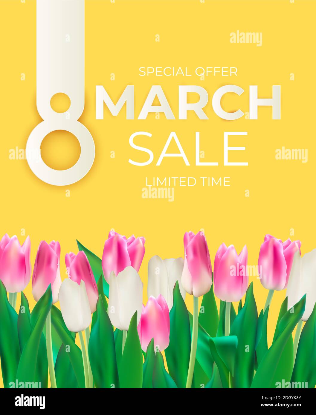 8 March sale banner Background Design. Template for advertising, web ...