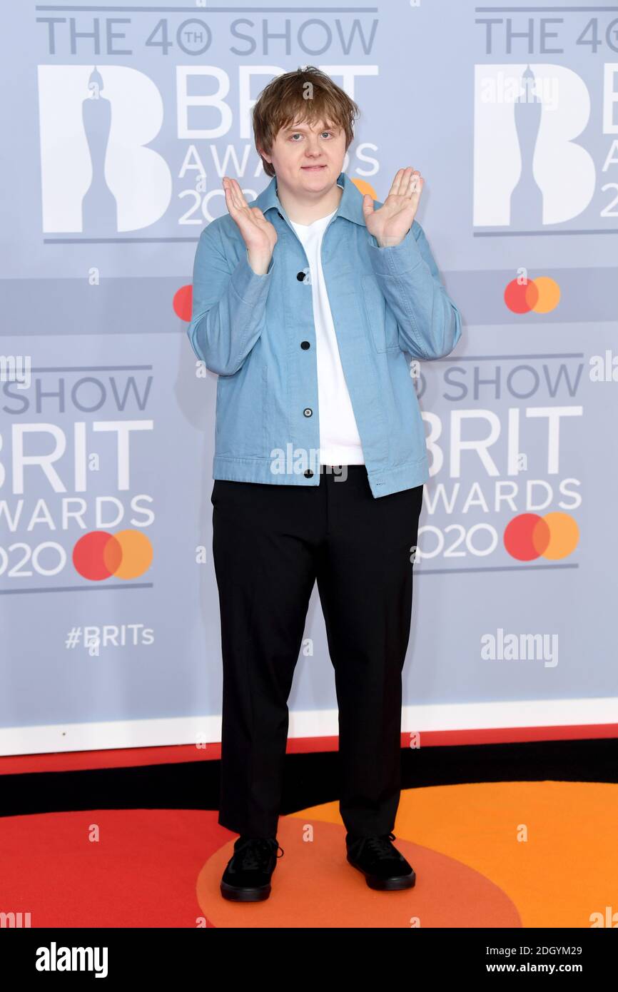 Lewis Capaldi arriving for the Brit Awards 2020 at the O2 Arena, London ...