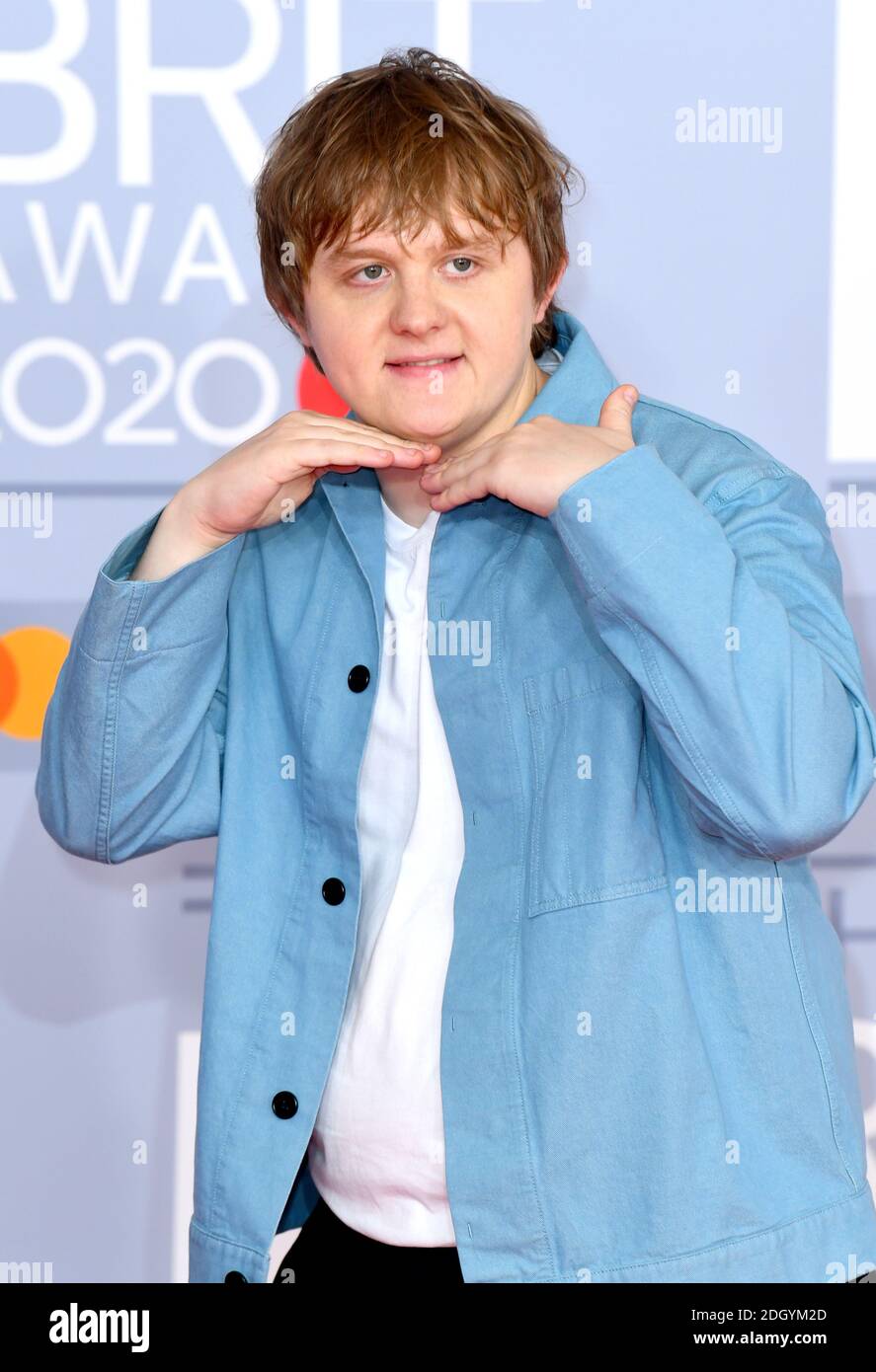 Lewis Capaldi arriving for the Brit Awards 2020 at the O2 Arena, London ...
