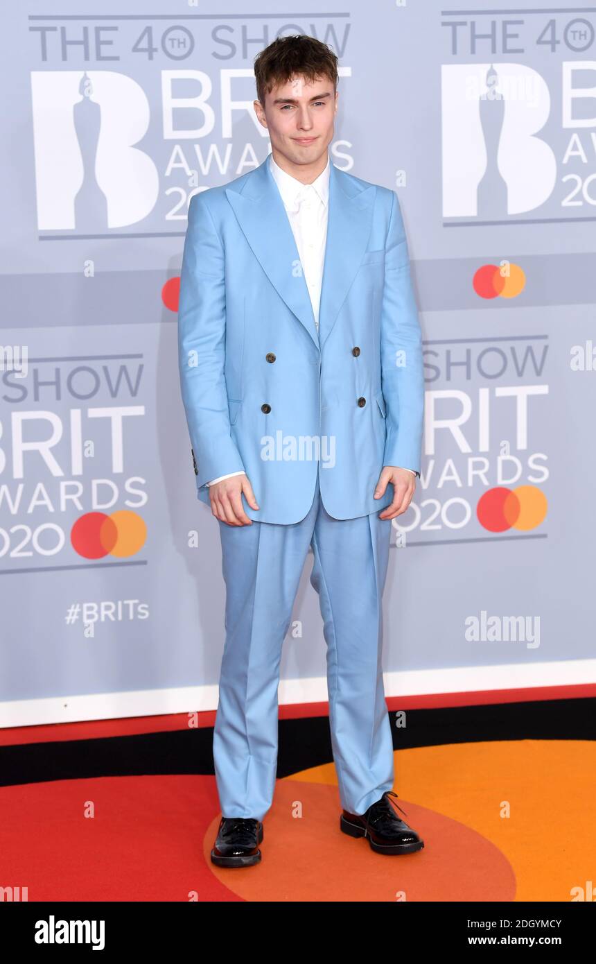 Sam Fender arriving for the Brit Awards 2020 at the O2 Arena, London ...