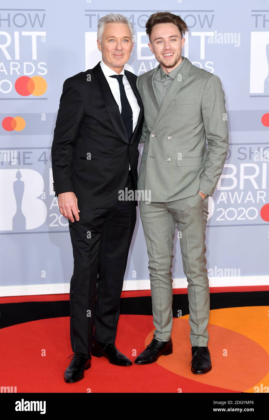 Martin Kemp (left) and Roman Kemp arriving for the Brit Awards 2020 at ...