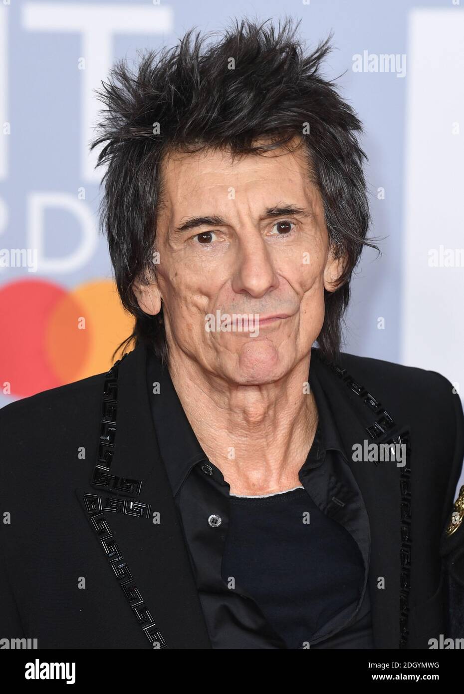 Ronnie Wood arriving for the Brit Awards 2020 at the O2 Arena, London ...