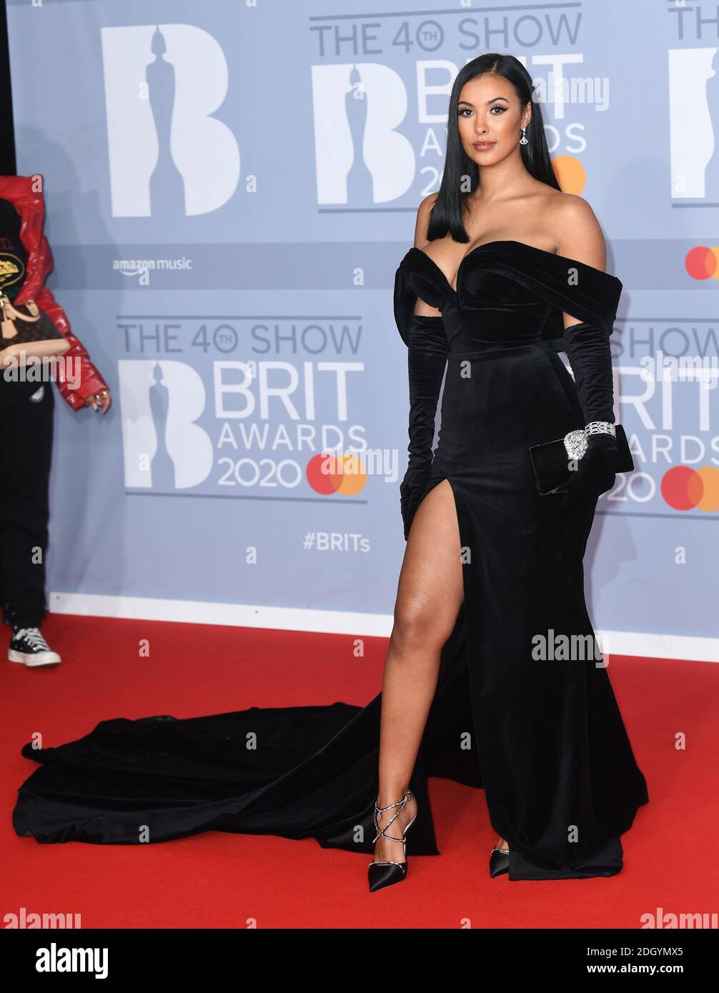 Maya Jama arriving for the Brit Awards 2020 at the O2 Arena, London ...