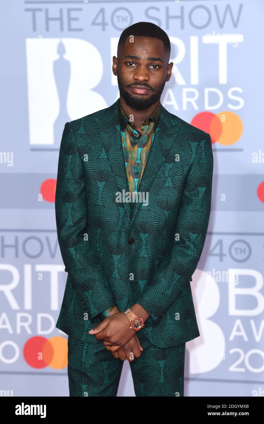Dave arriving for the Brit Awards 2020 at the O2 Arena, London. Photo ...