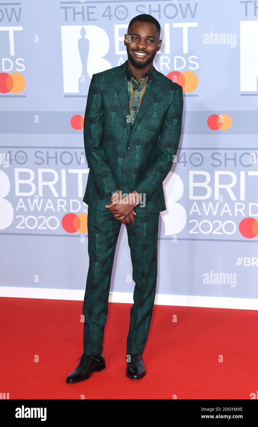 Dave arriving for the Brit Awards 2020 at the O2 Arena, London. Photo ...