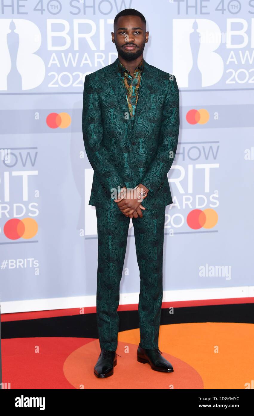 Dave arriving for the Brit Awards 2020 at the O2 Arena, London. Photo ...