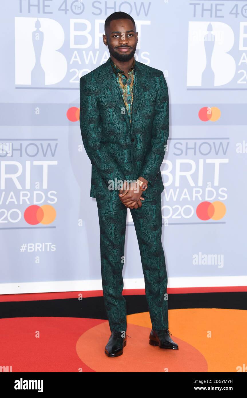 Dave arriving for the Brit Awards 2020 at the O2 Arena, London. Photo ...