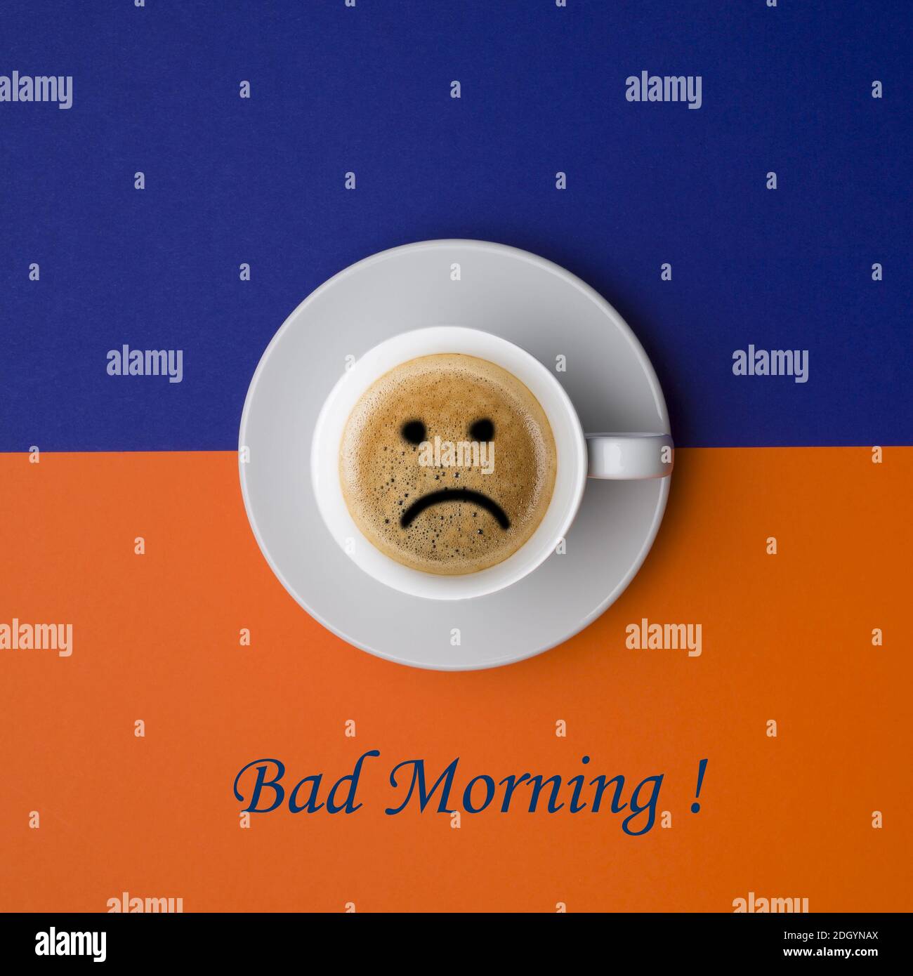 coffee with bad emotion Stock Photo - Alamy