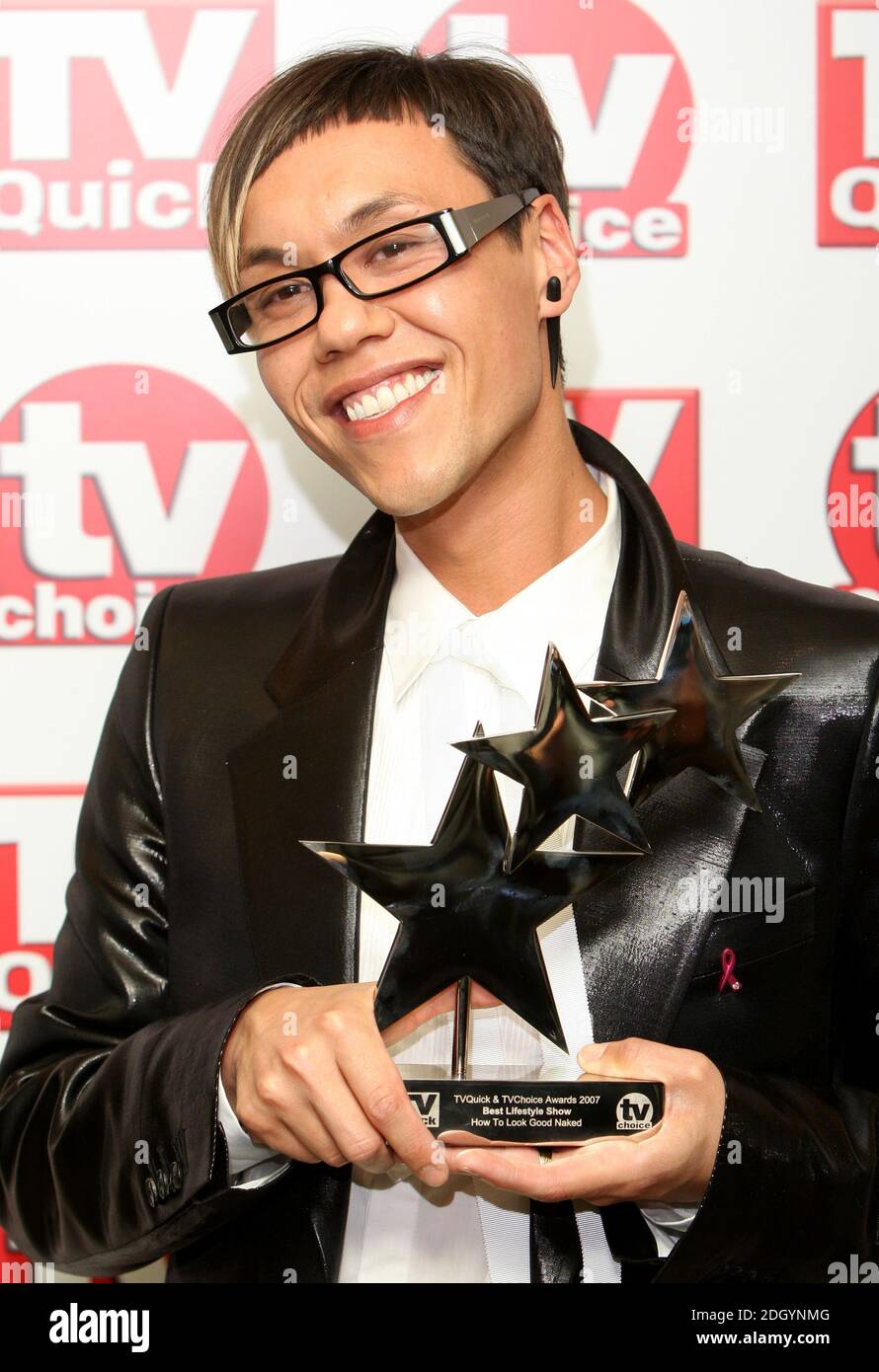 Gok Wan attending the TV Quick and TV Choice Awards. Dorchester Hotel ...