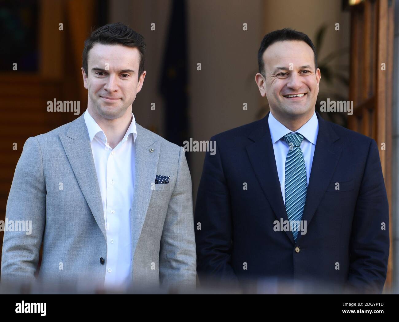 Leo Varadkar, Taoiseach of Ireland, and his partner Matt Barrett at the ...