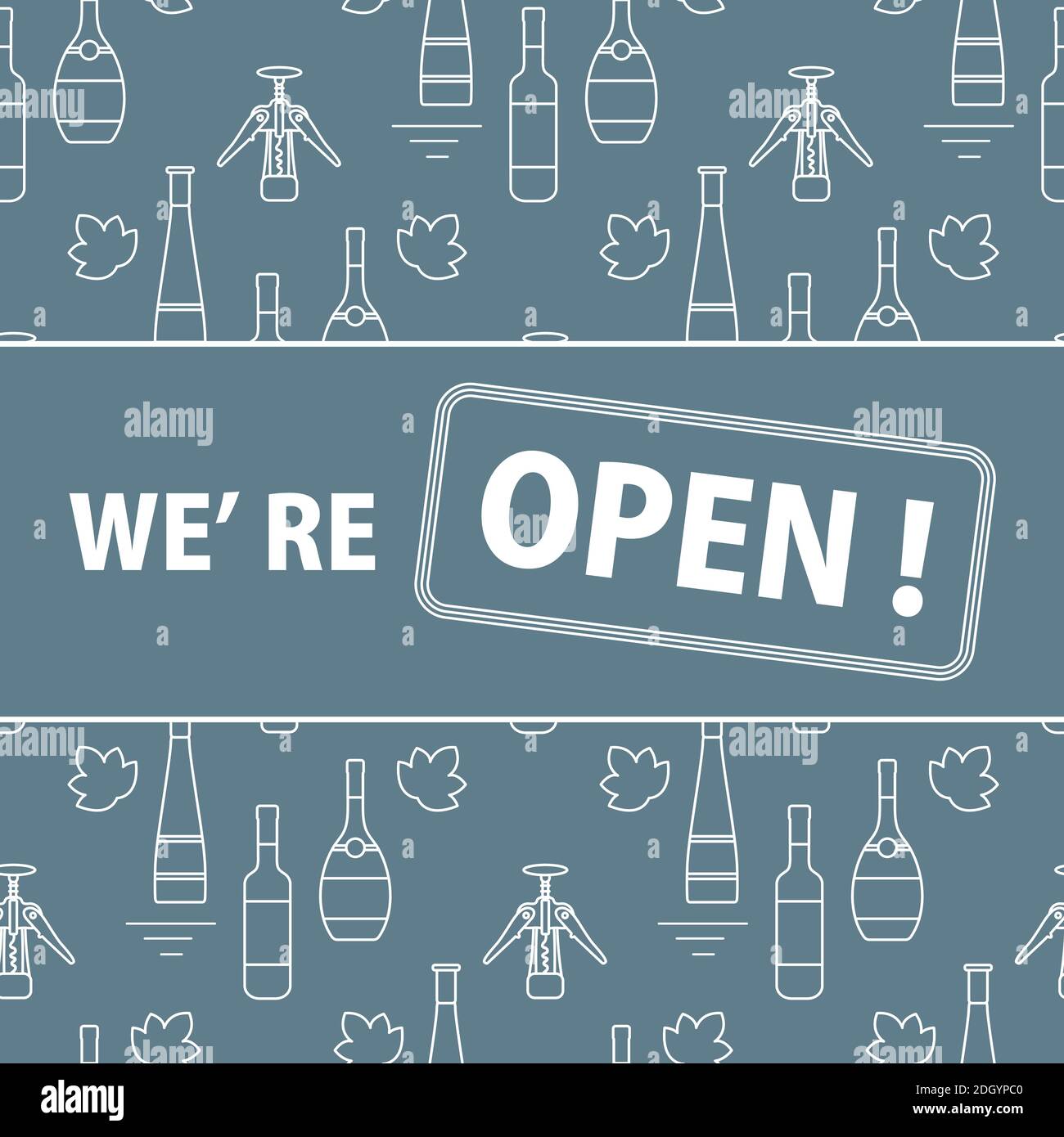 Vector illustration Reopening of liquor store alcohol shop bar after ...