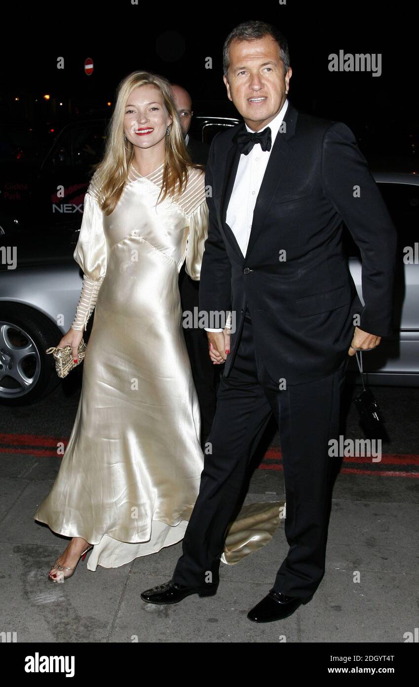 Kate Moss and Mario Testino arriving or the Golden Age of Couture Gala ...