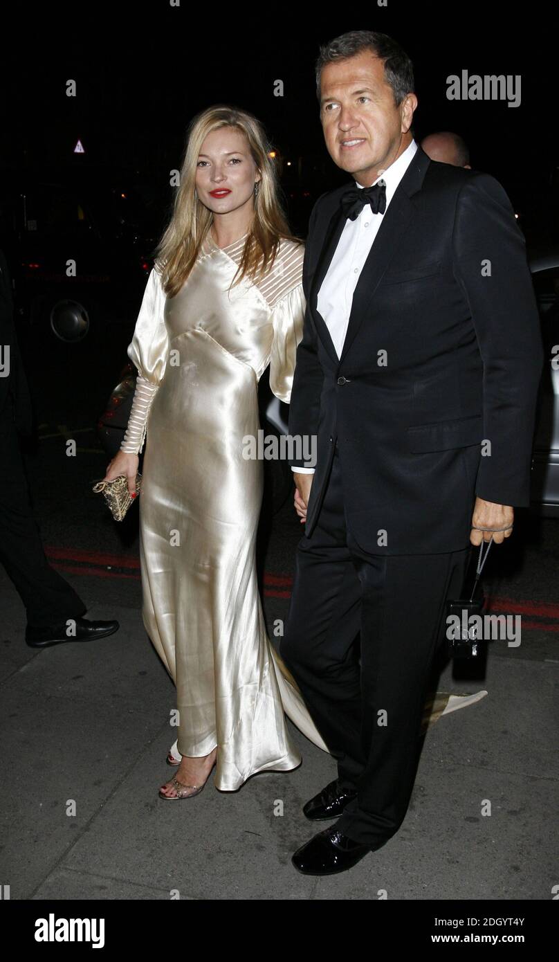 Kate Moss and Mario Testino arriving or the Golden Age of Couture Gala ...