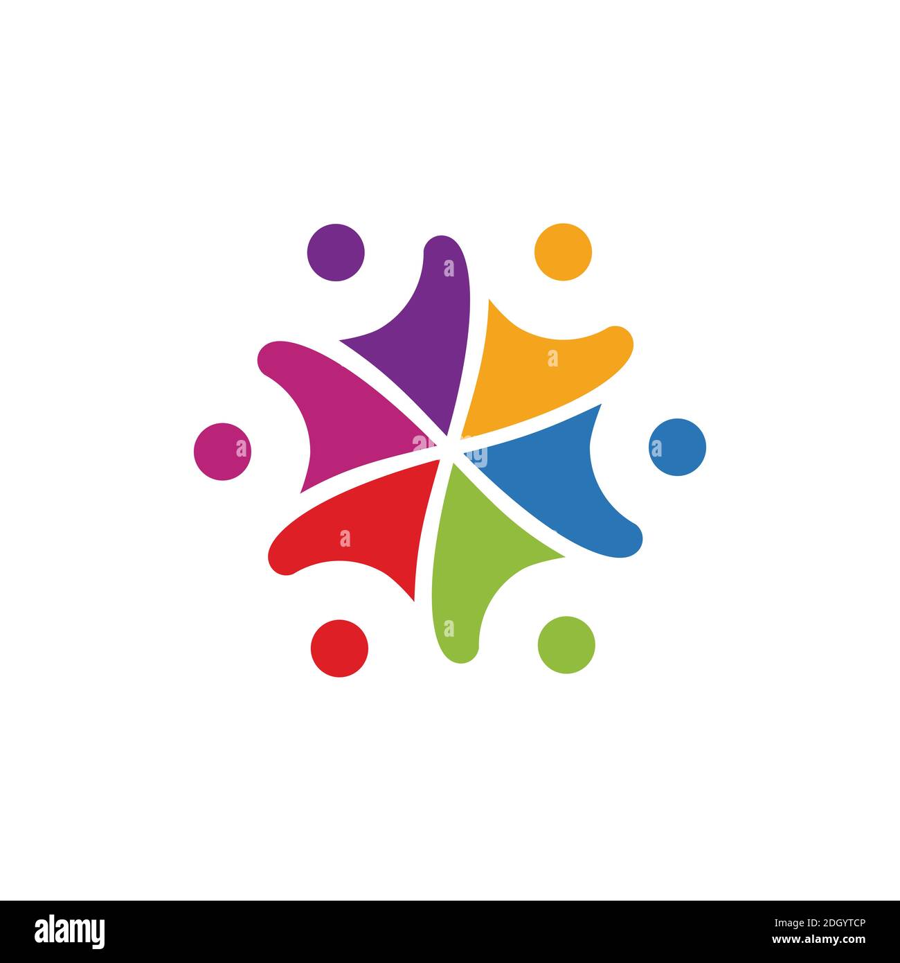 Abstract colorful people symbol i happy cons logo as ring Stock Vector ...