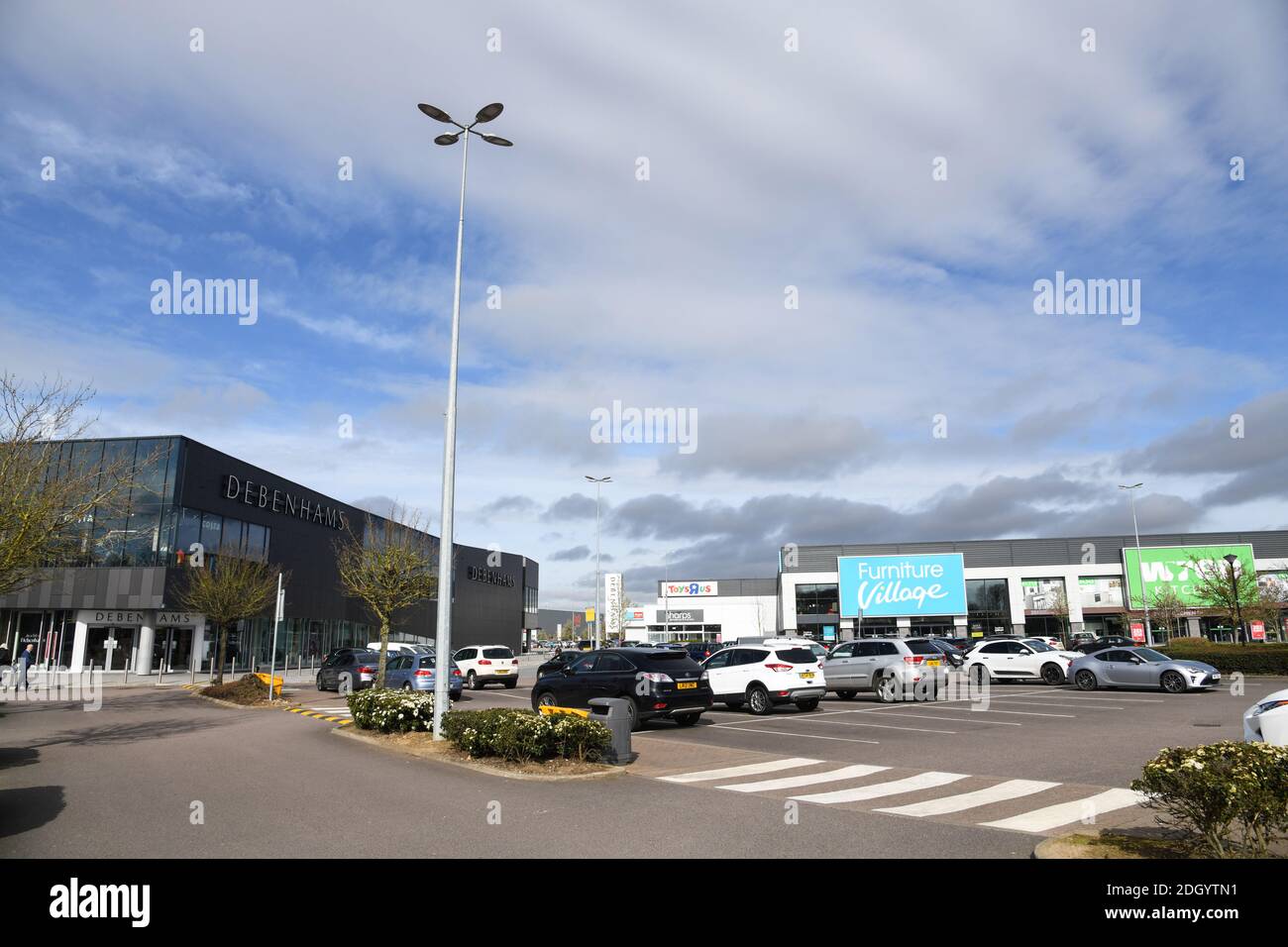 Debenhams, Store shown Roaring Meg retail park, Stevenage ...
