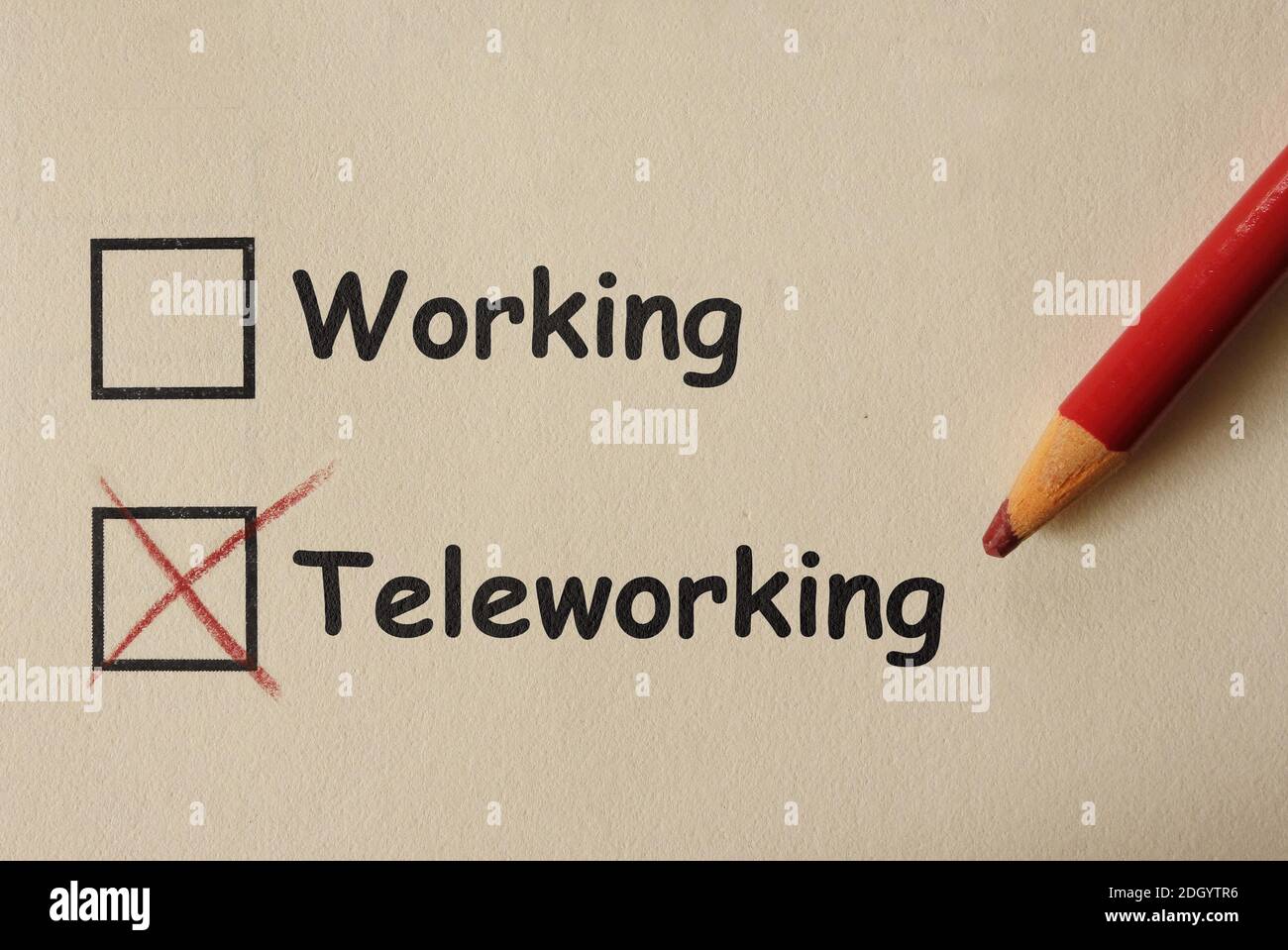 Teleworking work from home concept Stock Photo - Alamy