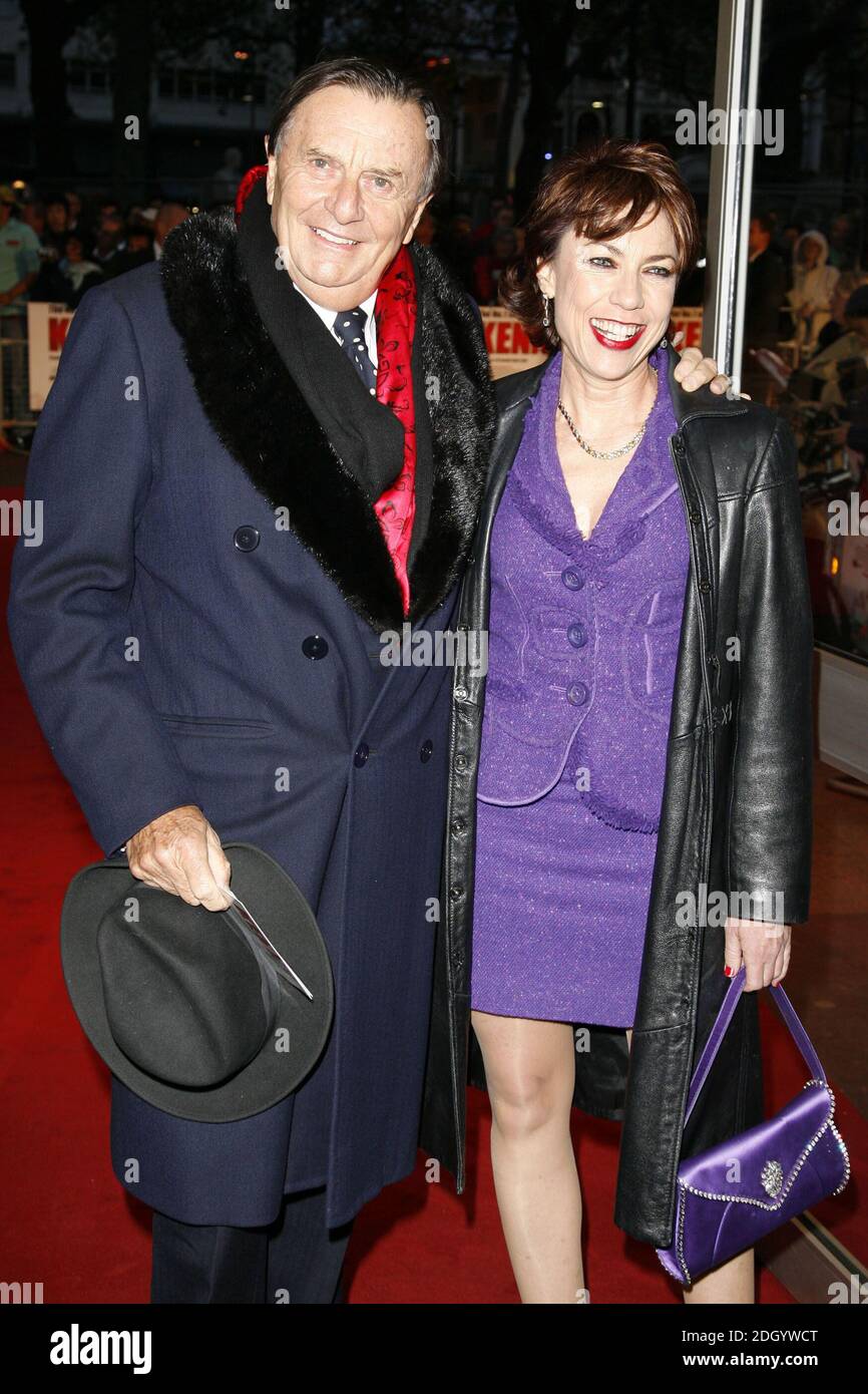 Barry Humphries and Kathy Lette arriving at the premiere of Kenny at ...