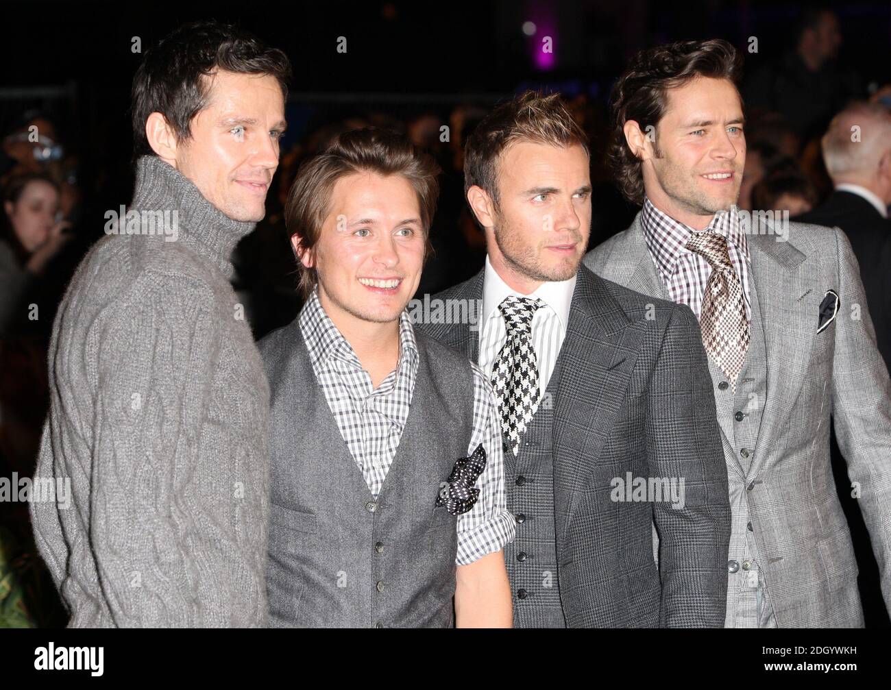 Boy band Take That arriving at the European Premiere of Stardust, Odeon ...