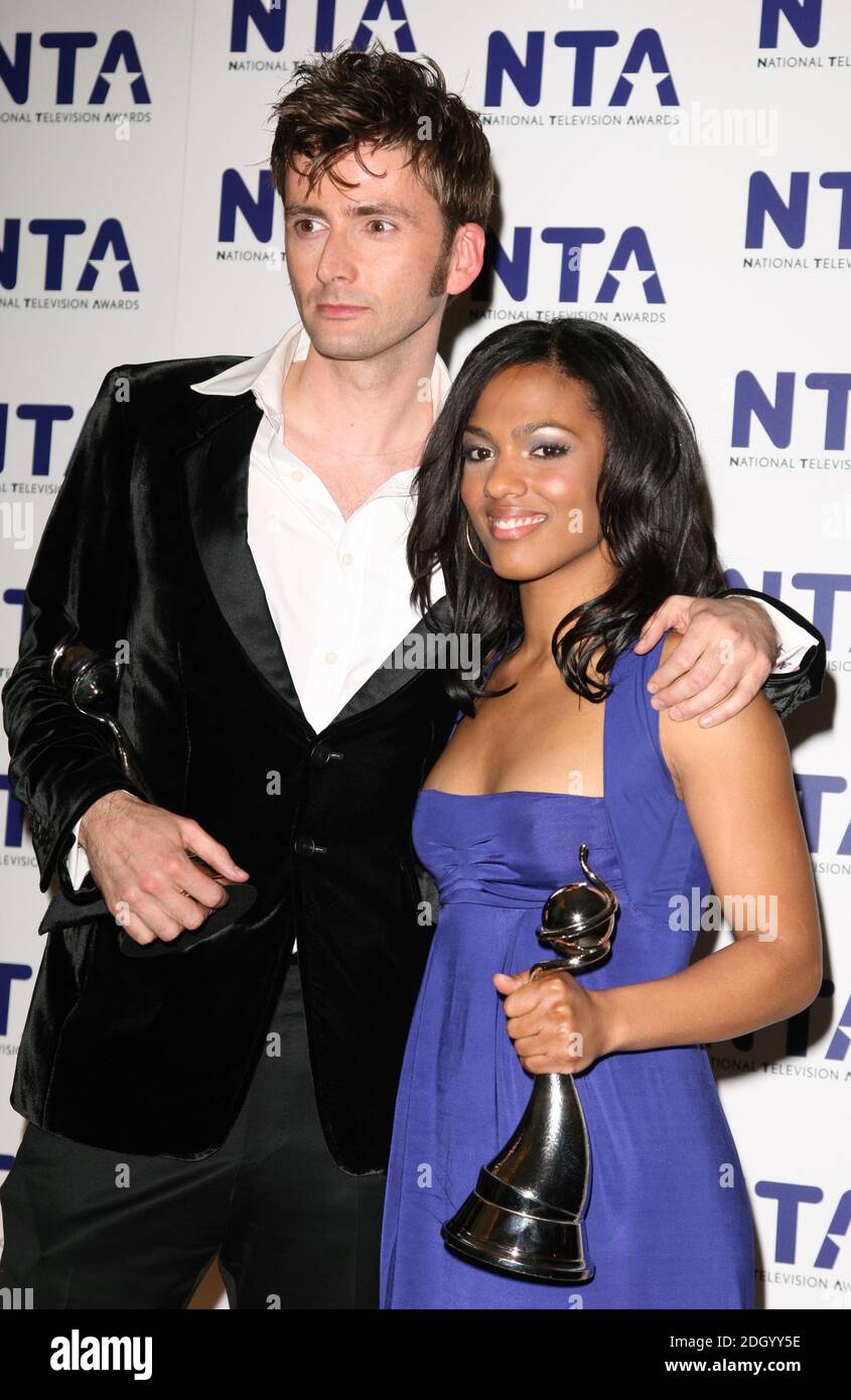 David Tennant and Freema Agyeman in the press room at the 2007 National ...