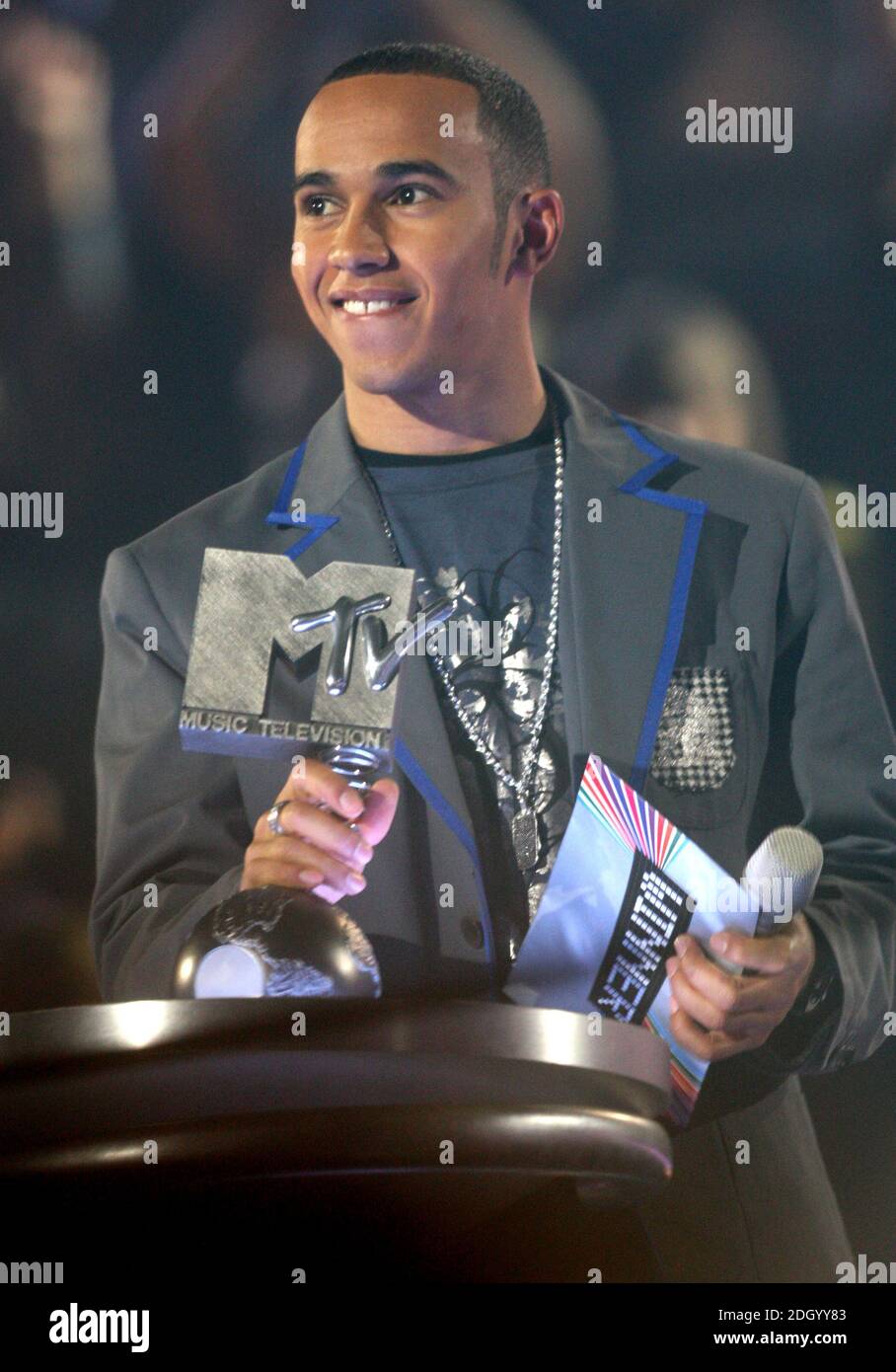 Lewis Hamilton pictured during the MTV European Music Awards 2007, at ...