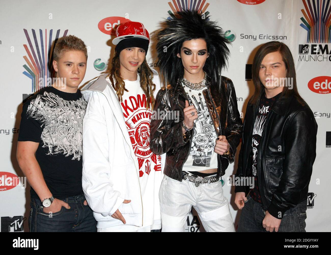 Tokio Hotel arriving for the MTV European Music Awards 2007, at Olympic ...