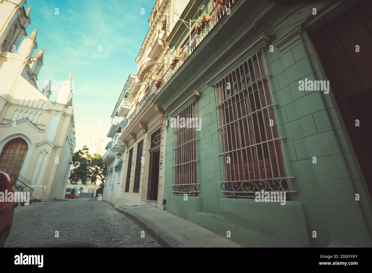 Colorful architecture of the Atlantic coast of Havana, the capital of ...