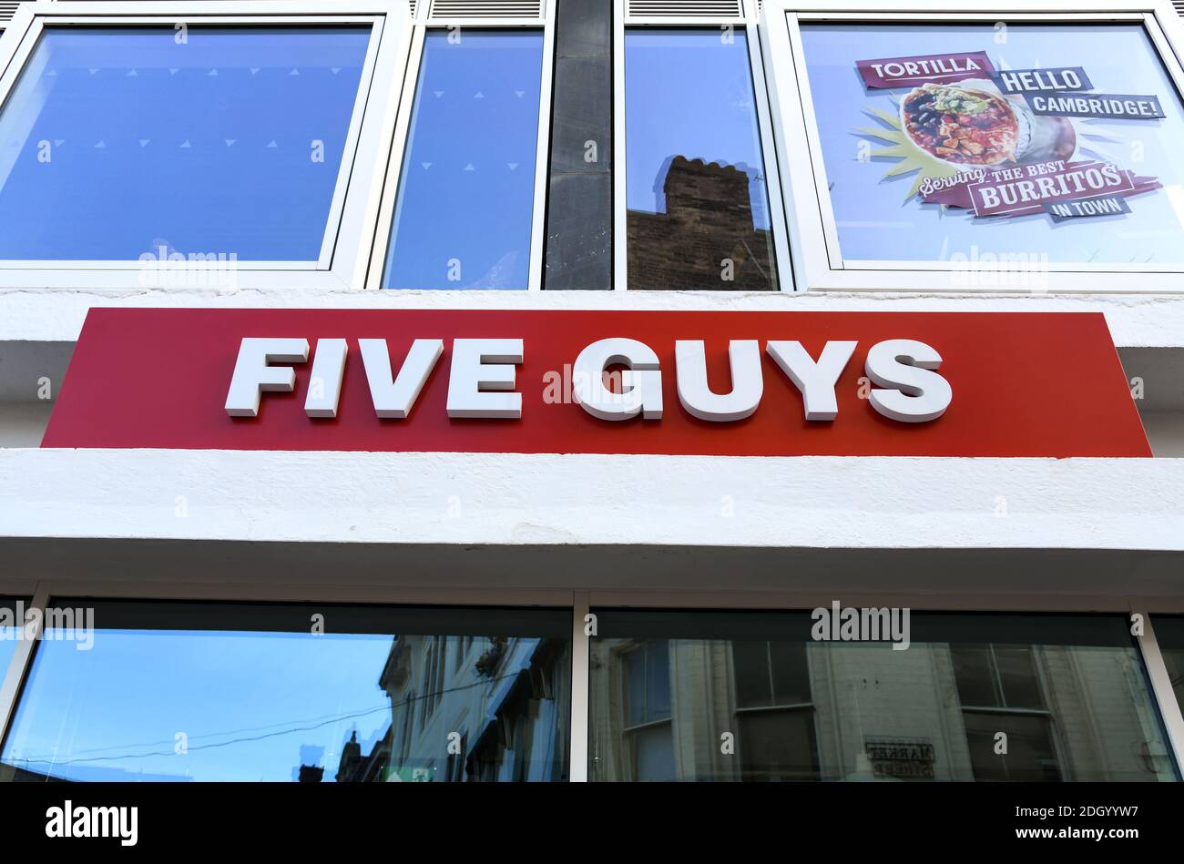 Five Guys in Cambridge city centre during the Coronavirus lockdown ...