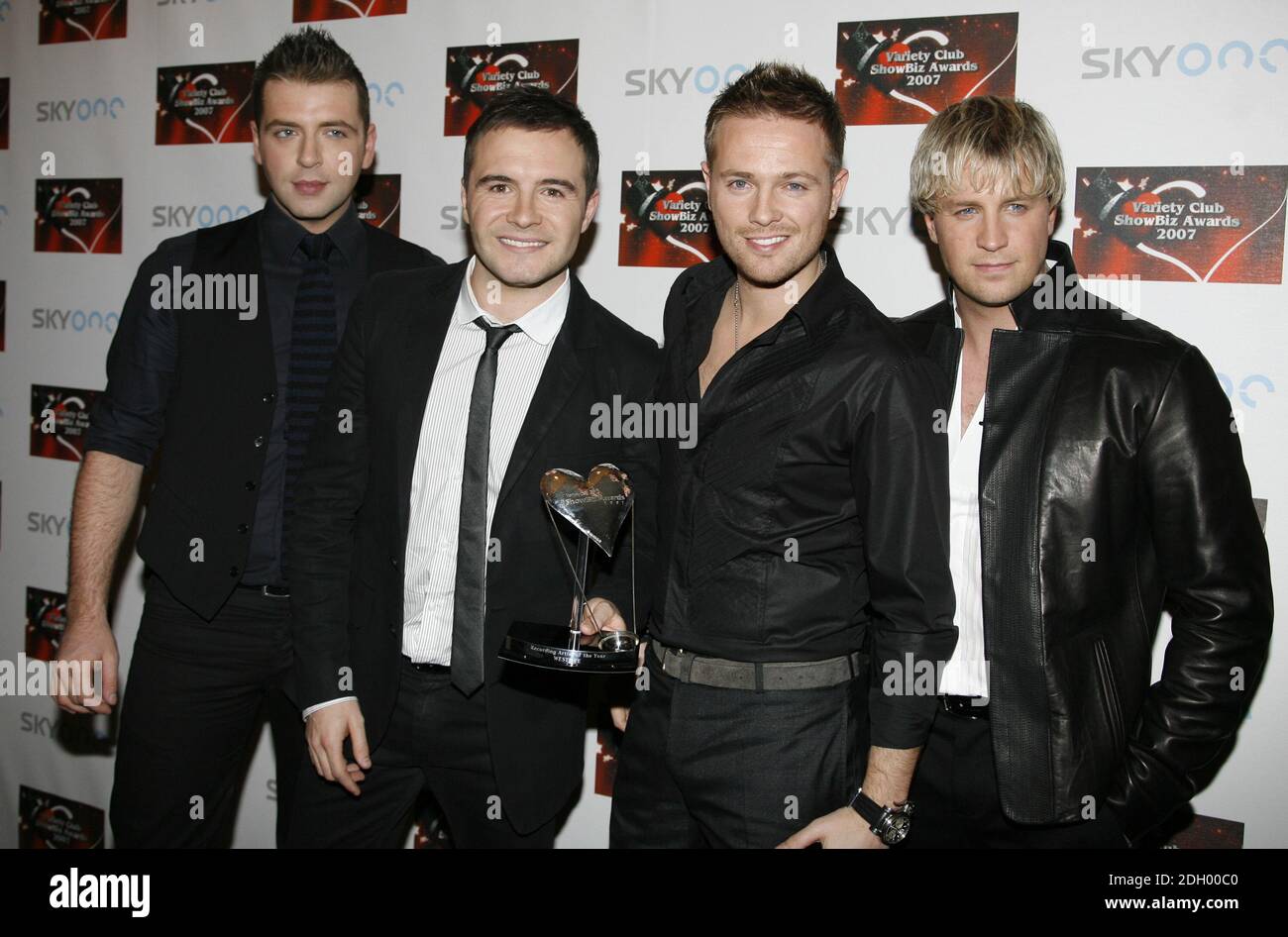 Westlife in the Press Room at the Variety Club Showbiz Awards 2007, The ...