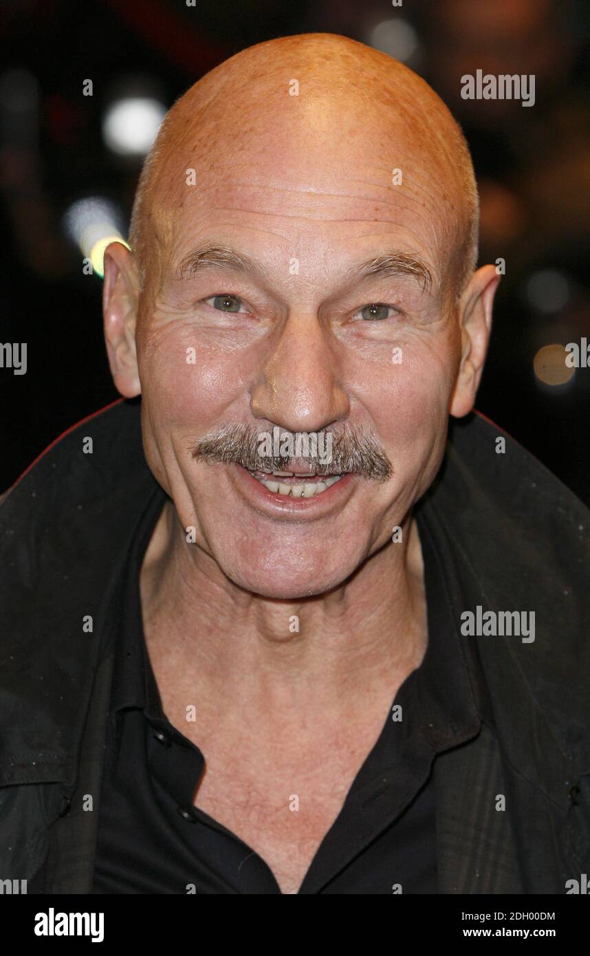 Patrick Stewart arriving at the premiere of Sleuth, Odeon West End ...