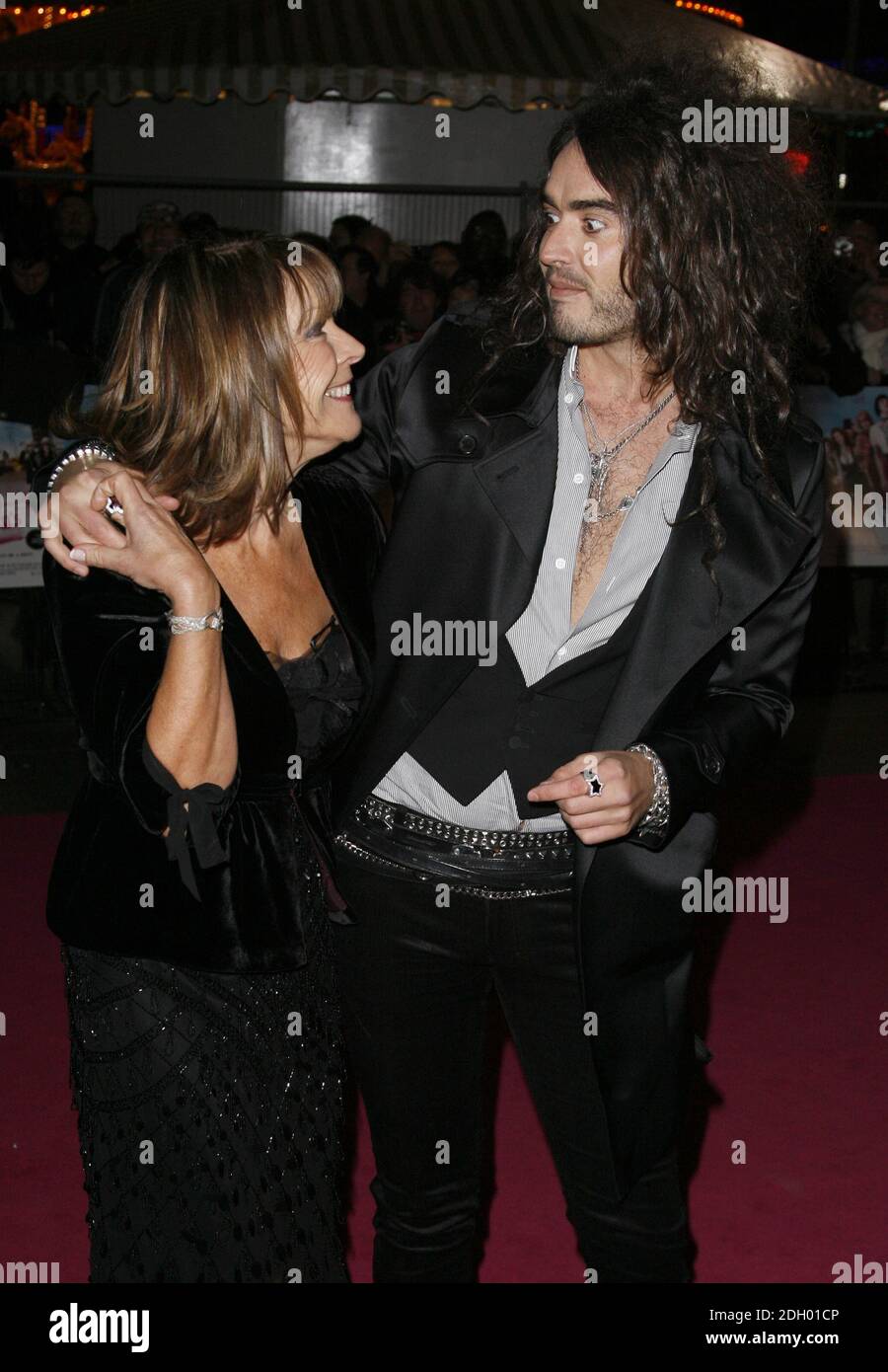 Russell Brand and mother arriving at the World Premiere of St Trinian's ...