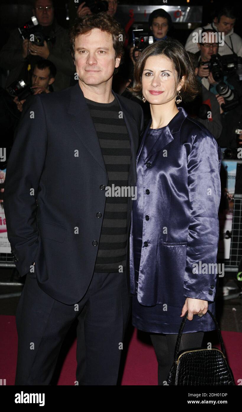 Colin Firth and wife arriving at the World Premiere of St Trinian's ...