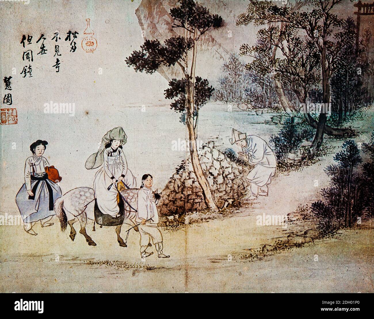 HEWON,SHIN YUN BOK,KANSONG MUSEUM,KOREAN CUSTOM PICTURE 04, A LADY ...