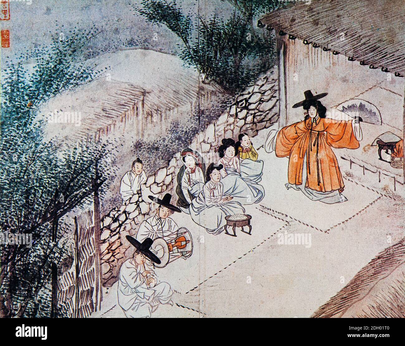 HEWON,SHIN YUN BOK,KANSONG MUSEUM,KOREAN CUSTOM PICTURE 06, A PRIESTESS ...