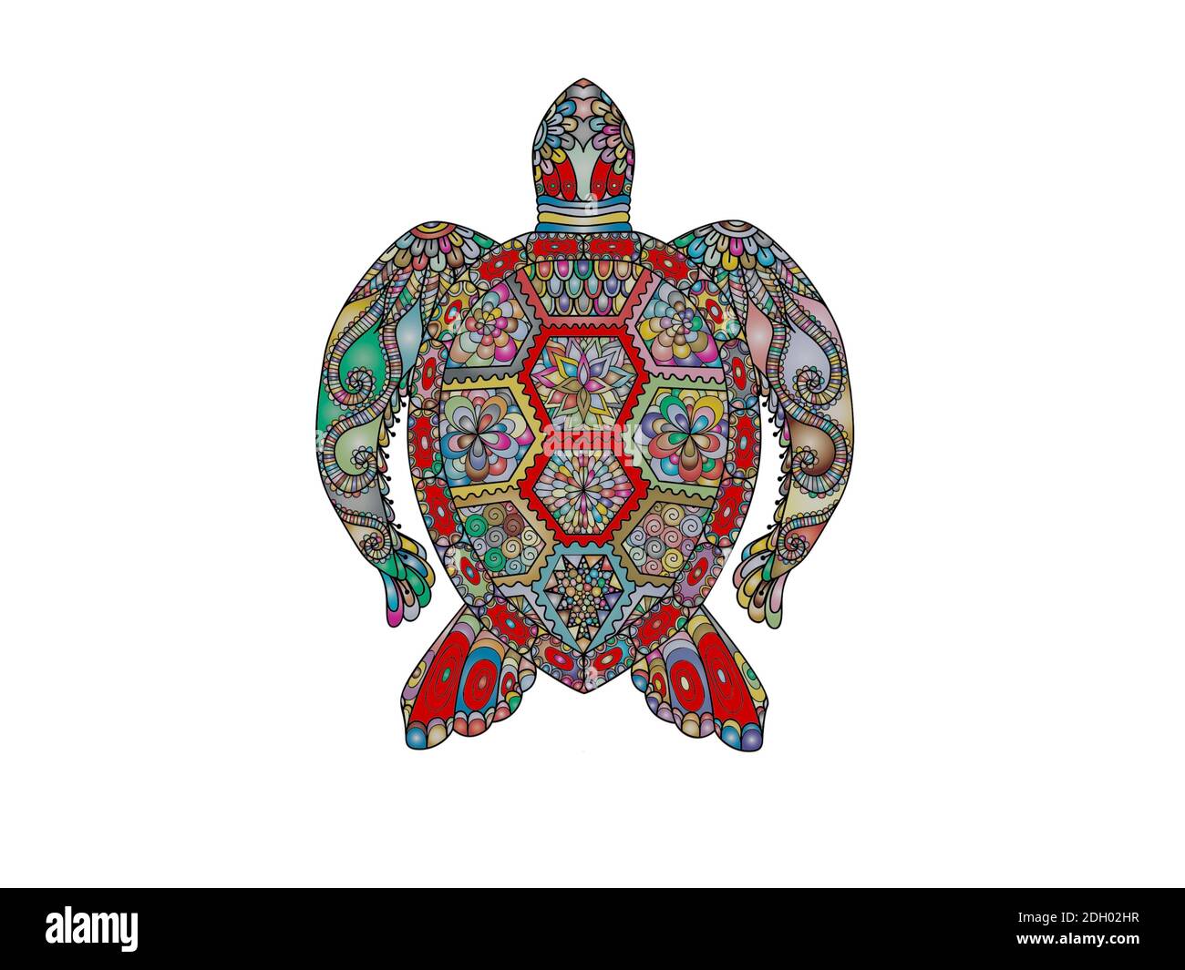 Very beautiful turtle on white background - 3d rendering Stock Photo ...