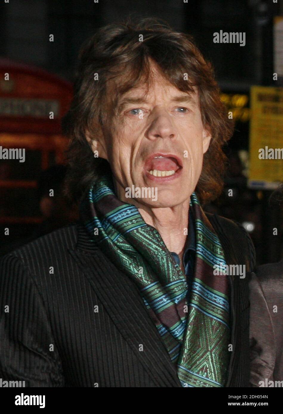 Mick Jagger arriving at the Shine A Light UK Premiere, Odeon Cinema ...