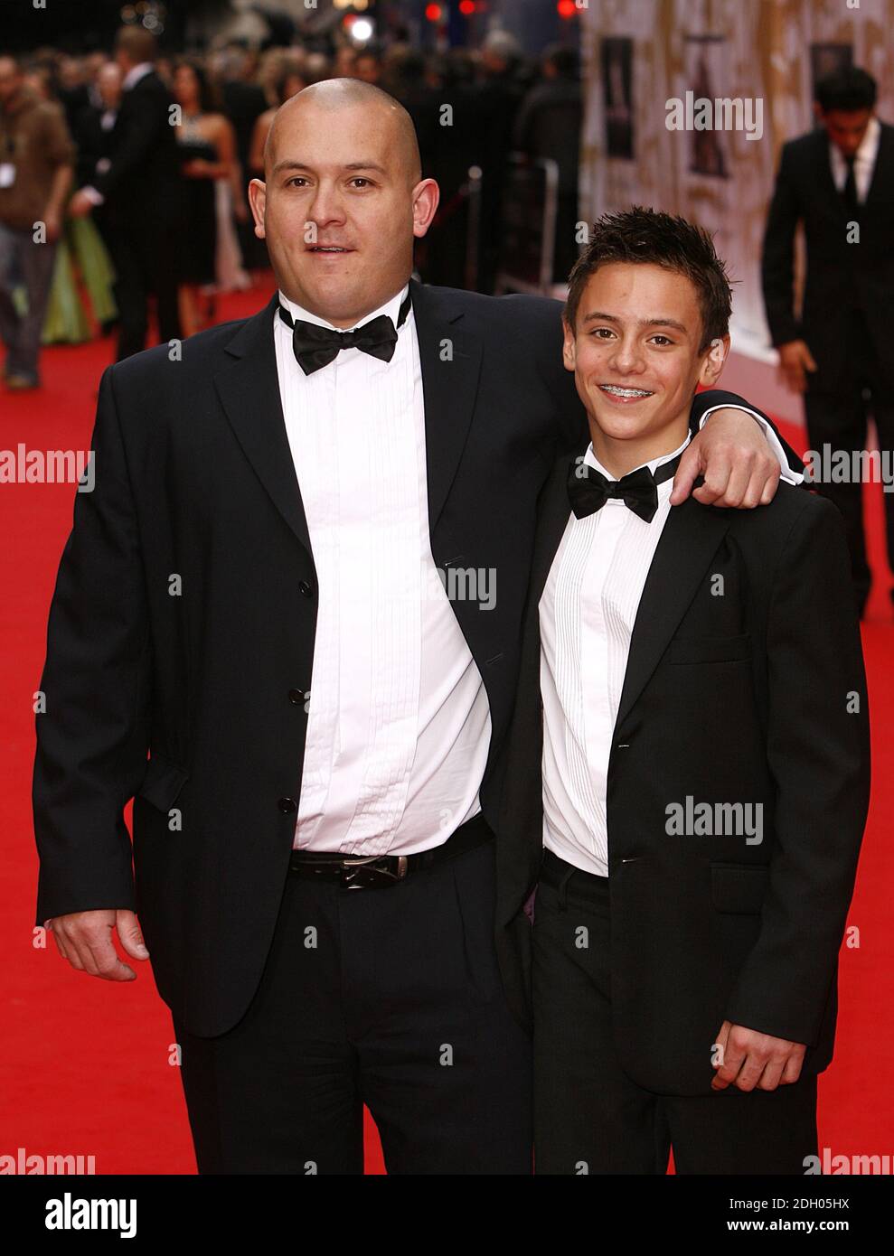 Thomas Daley and his dad Robert arrive for the British Academy ...