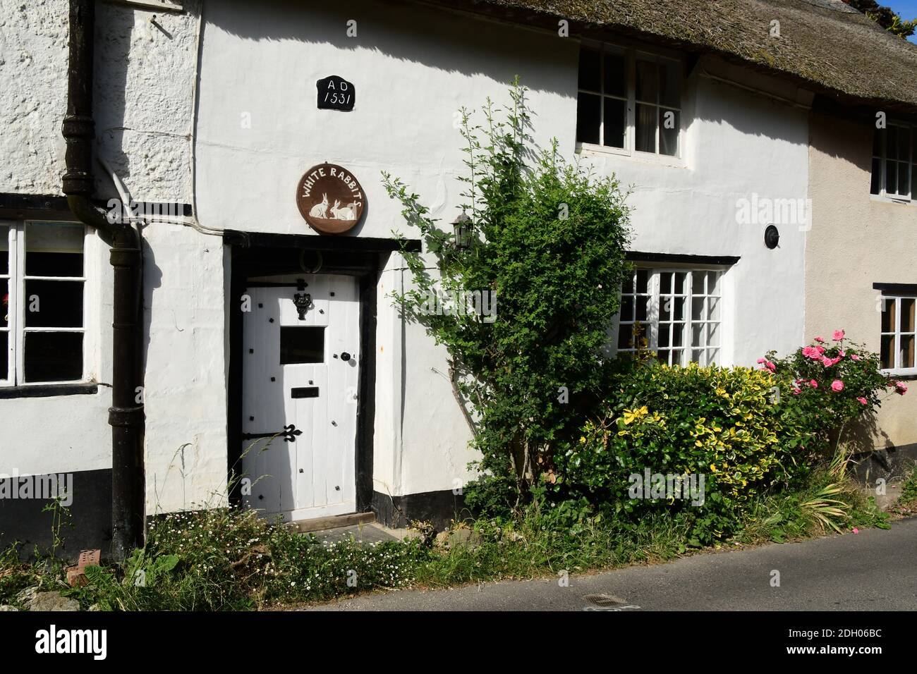 White Rabbits thatched Cottage , AD1531, in Branscombe village, Devon ...