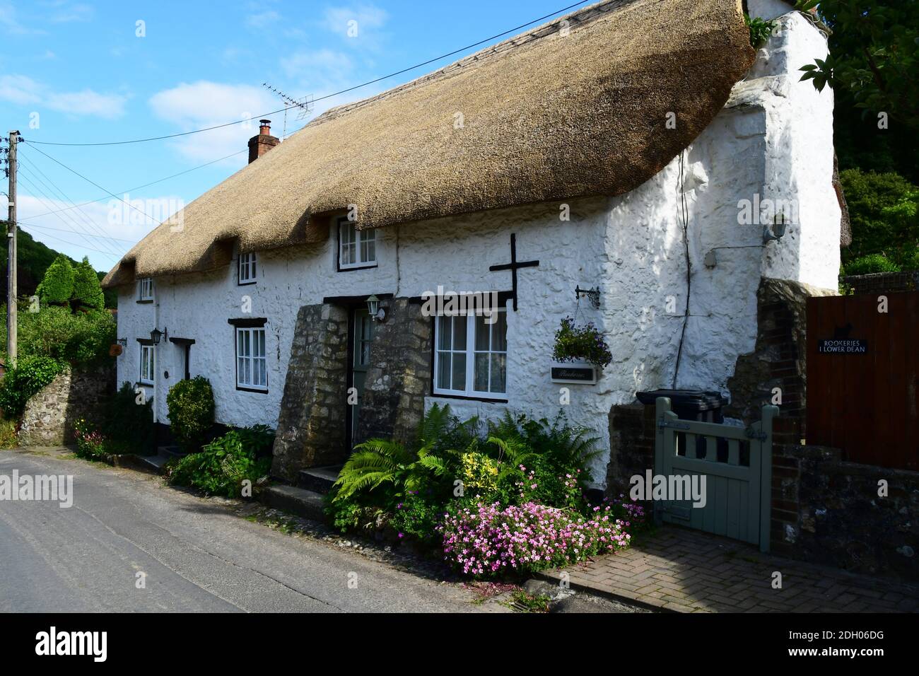 "Rookeries" thatched Cottage , in Branscombe village, Devon, UK Stock ...