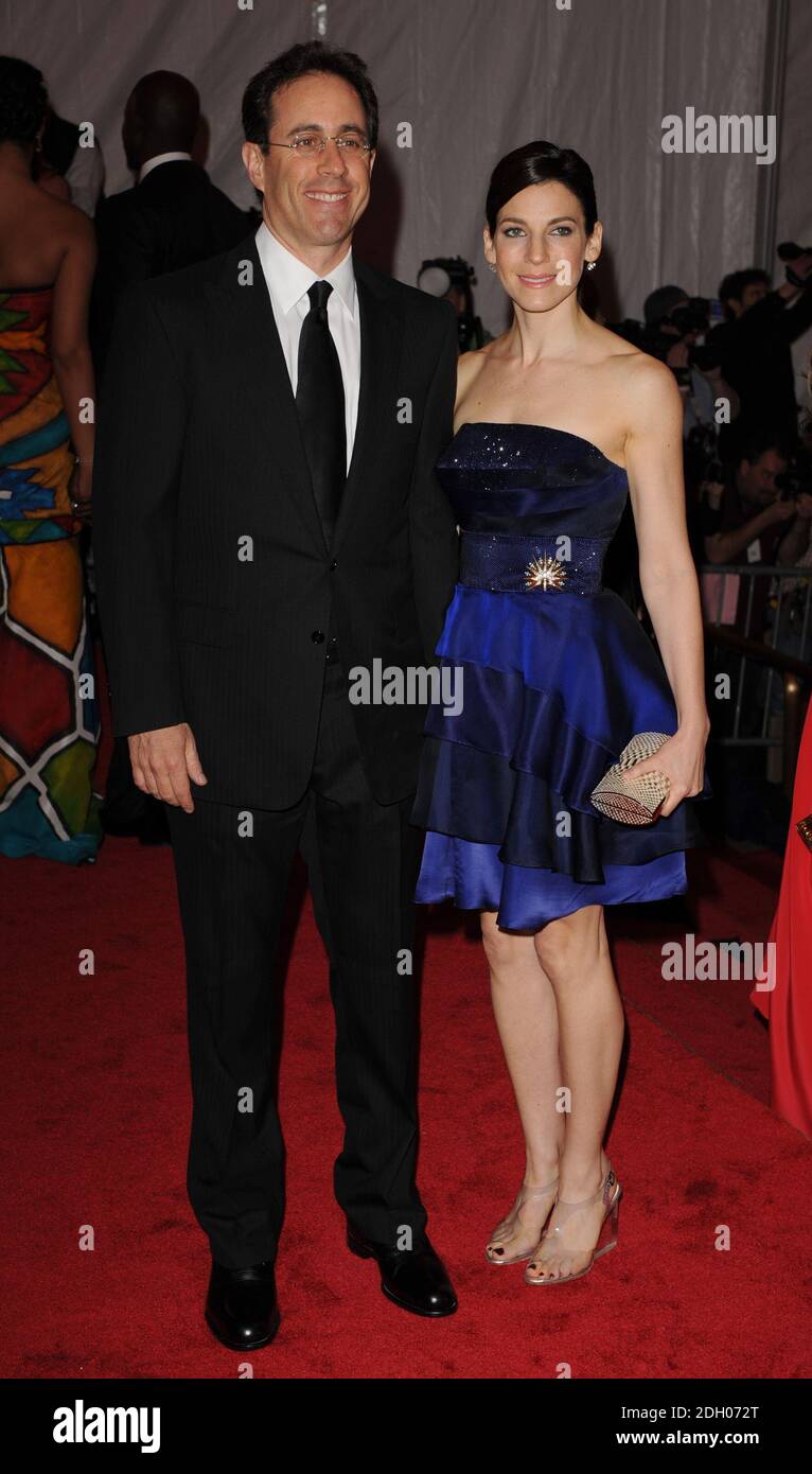 Jerry Sienfeld and wife arriving at the Costume Institute Gala held at ...