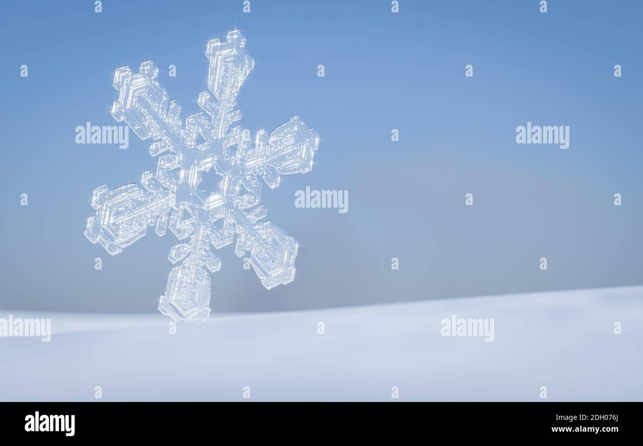 Real snowflake close up hi-res stock photography and images - Alamy